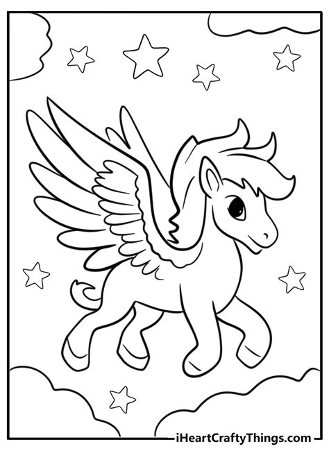 Cute Pegasus Coloring Pages 2025