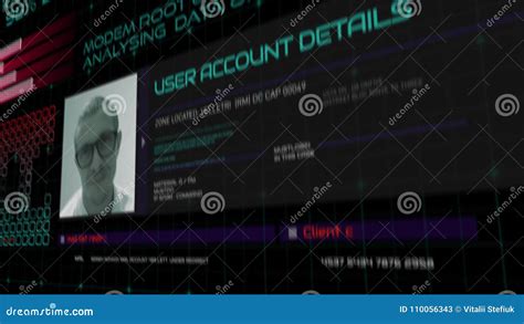 Cyber Attack And Data Base Hack Computer Screen Close Up Of Hacker Attack Code Running In A