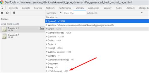 Javascript DOM Parser Chrome Extension Memory Leak Stack Overflow
