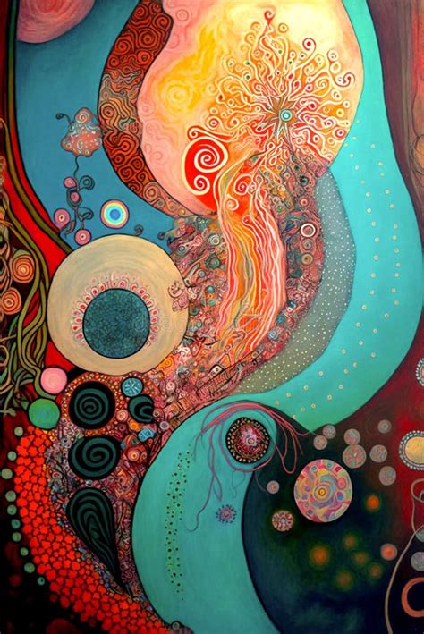 Colorful Abstract Background Blue And Orange Intricate Digital