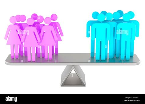 Gender Equality Concept Equality Between Men And Women 3d Rendering