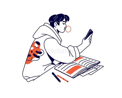 Lazy Student Scrolls Social Networks In Smartphone Instead Learning