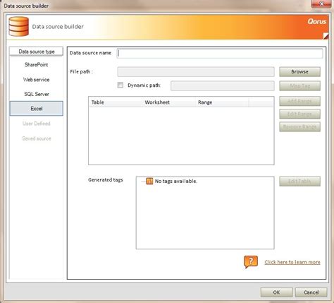 Excel Data Source Qorus Docgeneration Helpdesk And Knowledge Center