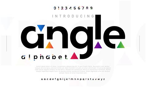 Angle Simple Logo Typeface Typography Urban Abstract Font 19020117