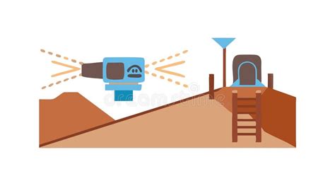 Desert Research Outpost Icon Remote Monitoring Station Arid