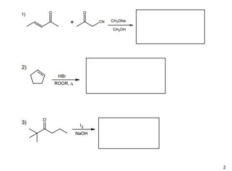 Solved 1 CH3OHCH3ONa 2 ROOR HBr 3 Chegg Com