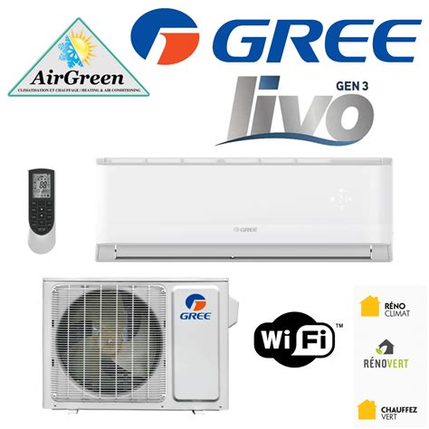 Thermopompe Murale Gree Livo Gen3 25°c Installation Montréal
