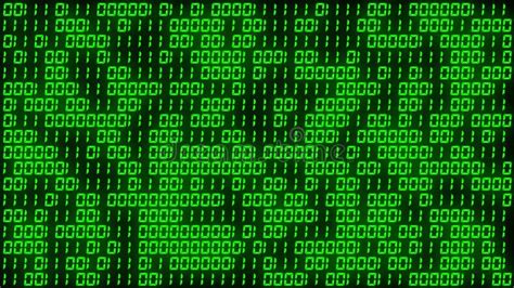 Number 8 With Matrix Code On Plain Black Background Stock Footage