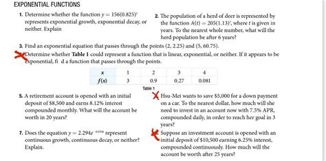 Solved X EXPONENTIAL FUNCTIONS Determine Whether The Chegg Com