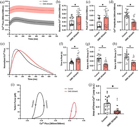 Ca²⁺ Transients Of Dmd 263delg Ehts A Average Relative Cytosolic