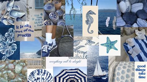 Summer Laptop Wallpaper I Blue Beach Wallpaper I Blue Aesthetic Laptop
