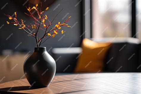 Premium Ai Image Simple Minimal Elegant Scene With Vase And Flowers