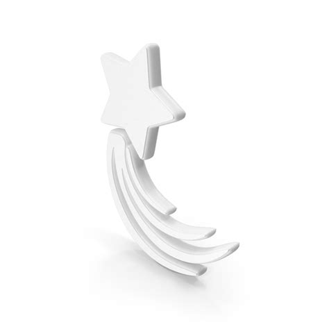 White Shooting Star Symbol 3d Object 2299377921 Shutterstock