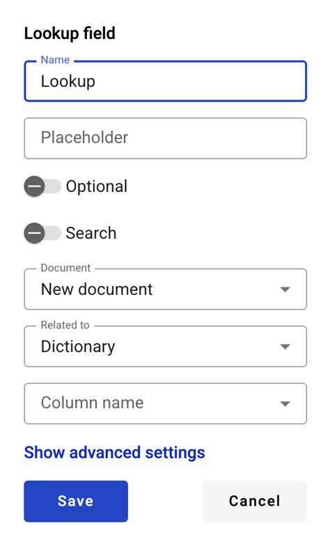 Lookup Field WhiteDoc Documentation