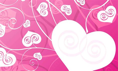 Download White And Pink Hearts Background
