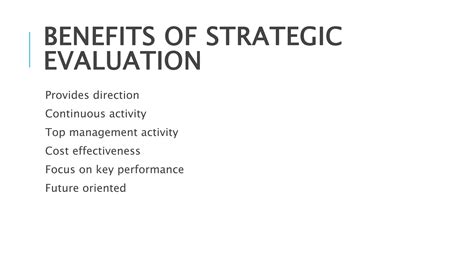 Strategic Evaluation And Control Pptx Business Business And Finance