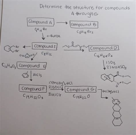 Solved Determine The Structure For Compounds A Through