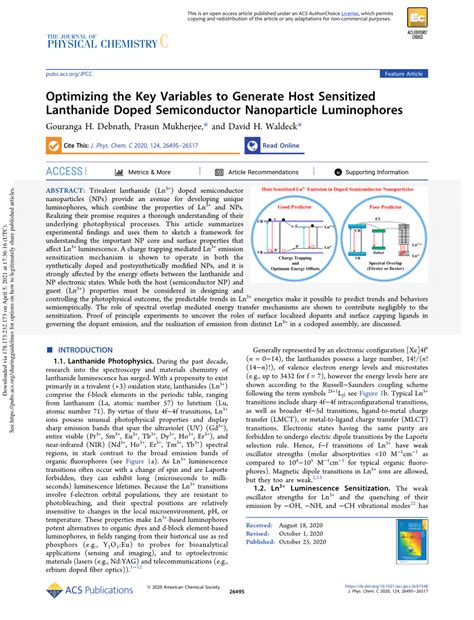 Pdf Optimizing The Key Variables To Generate Host Sensitized