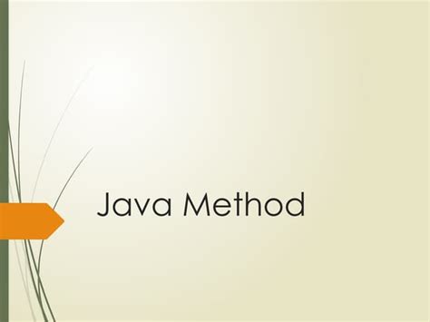 Java Method Presentation - Java Programming NC III.pptx