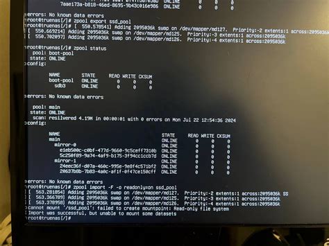 How To Recover Data From Pool Which Cant Be Imported On Scale But On