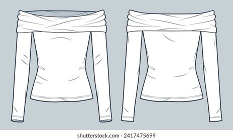 How To Draw An Off The Shoulder Shirt