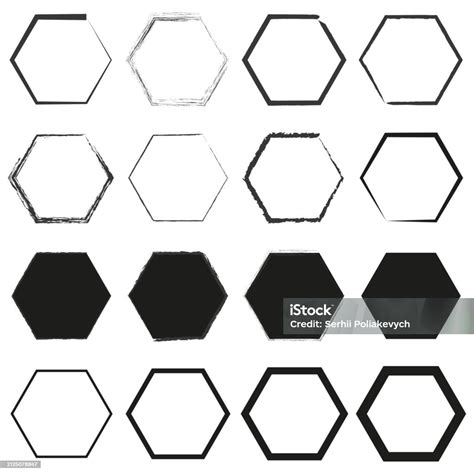 육각형 프레임 모음입니다 다양한 테두리 디자인 기하학적 모양 세트입니다 벡터 일러스트 레이 션입니다 주당순이익 10 0명에 대한 스톡 벡터 아트 및 기타 이미지 Istock
