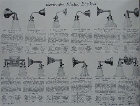 1910 Sears Lighting Catalog Antique Lighting Craftsman Lighting