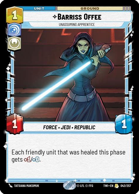 Barriss Offee Price And Card Details — Twi Tcg Stacked