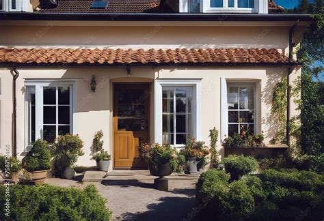 Einfamilienhaus Einem Auf Solardach Solaranlage Solar Energy Cell Sun