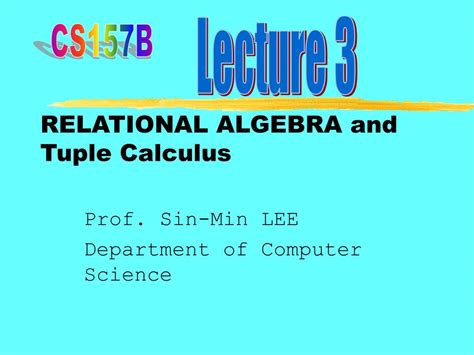 PPT RELATIONAL ALGEBRA And Tuple Calculus PowerPoint Presentation Free Download ID