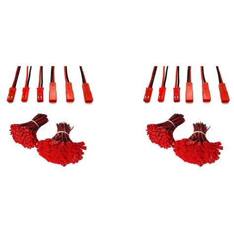 100 Pairs 10cm Jst Connector Plug Cable Male Female For Rc Battery Jst Pair Of Plug With Cord