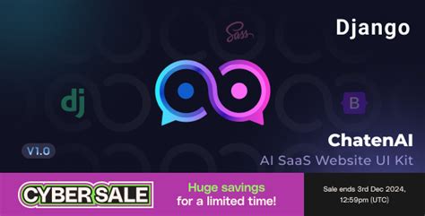 chatenai django ai saas website dashboard ui kit