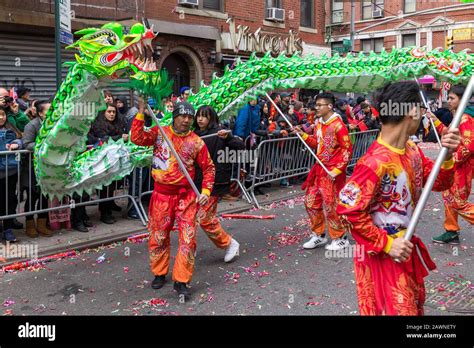 New York Usa 9th Feb 2020 Chinese New Year Parade In Chinatown