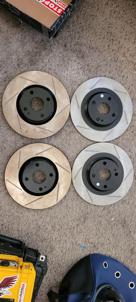 New Stoptech Slotted Rotors Is It Normal For Front And Rear To Be