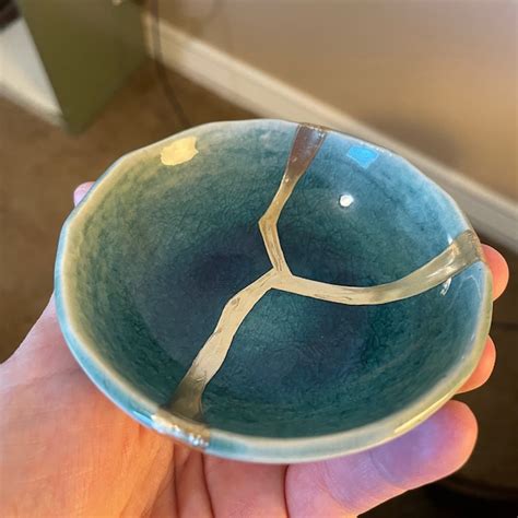 Kintsugi Blue Bronze Large Etsy