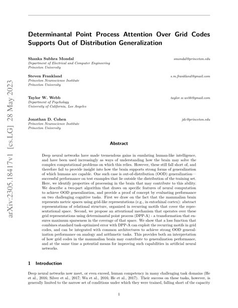 Pdf Determinantal Point Process Attention Over Grid Codes Supports