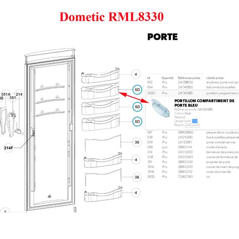 Balconnet Bleu Du Milieu De La Porte Pour Hobby Des Refrigerateurs
