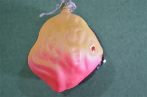 Купить Елочная стеклянная новогодняя игрушка Рыба рыбка Стекло Подвес СССР 1 цены фото