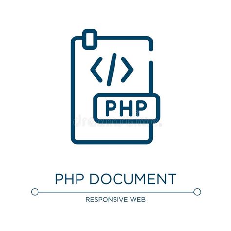 Php Document Icon Linear Vector Illustration From Programming Line
