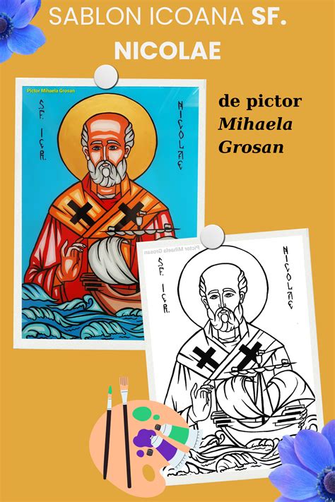 Sablon Icoana Sf Nicolae Mihaela Grosan