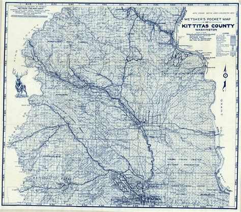 Metskers Map Of Kittitas County Washington Art Source International