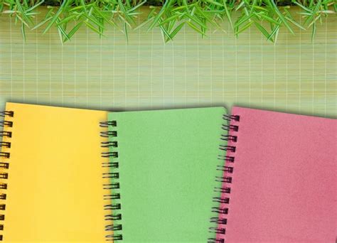 Premium Photo Close Up Spiral Notebook N Table