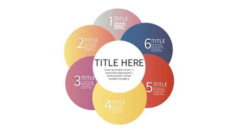 Diagram Of Five Circles With Numbers Powerpoint Template Free Download Pikbest