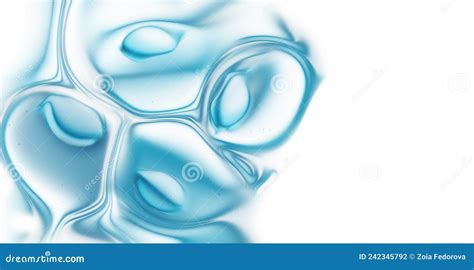 Cells With Nucleus On Scientific Background Stock Illustration