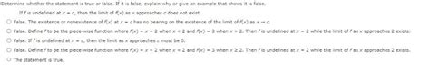 Solved Determine Whether The Statement Is True Or False If Chegg