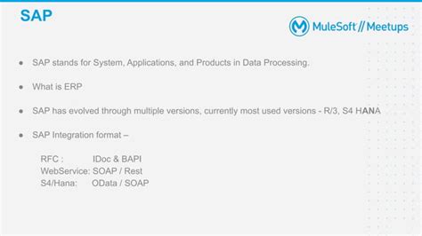 Mulesoft Sap Integration Using Idocs Ppt