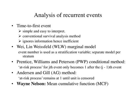ppt mean cumulative function mcf for recurrent events powerpoint