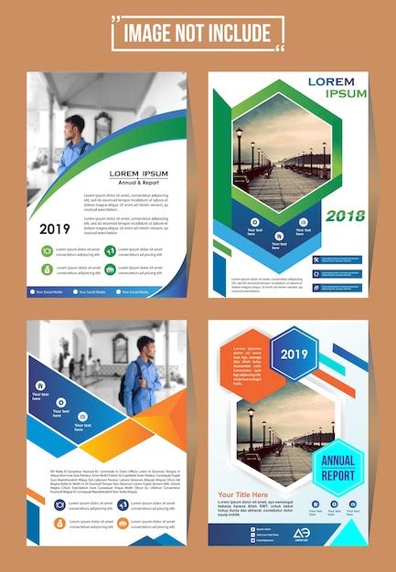 프리젠 테이션 및 마케팅을위한 표지 및 레이아웃 프리미엄 벡터