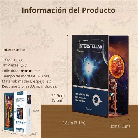 Separador De Libros Book Nook Tonecheer Insterstellar Dibu Chile