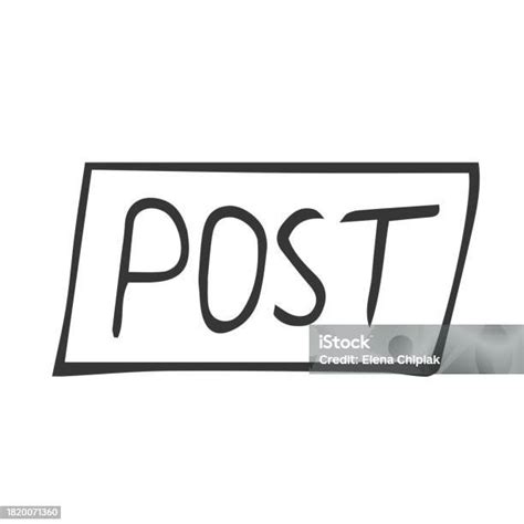 손으로 그린 단어 메일입니다 문구 포스트가 있는 브러시 펜 글자 0명에 대한 스톡 벡터 아트 및 기타 이미지 0명 대형 데이터 Istock